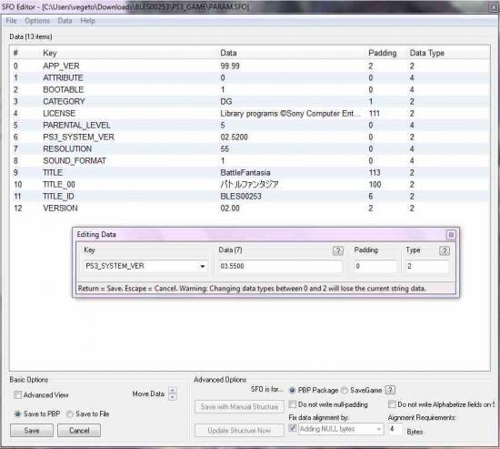 Tutorial: edit PARAM.SFO - GAMEPLAY